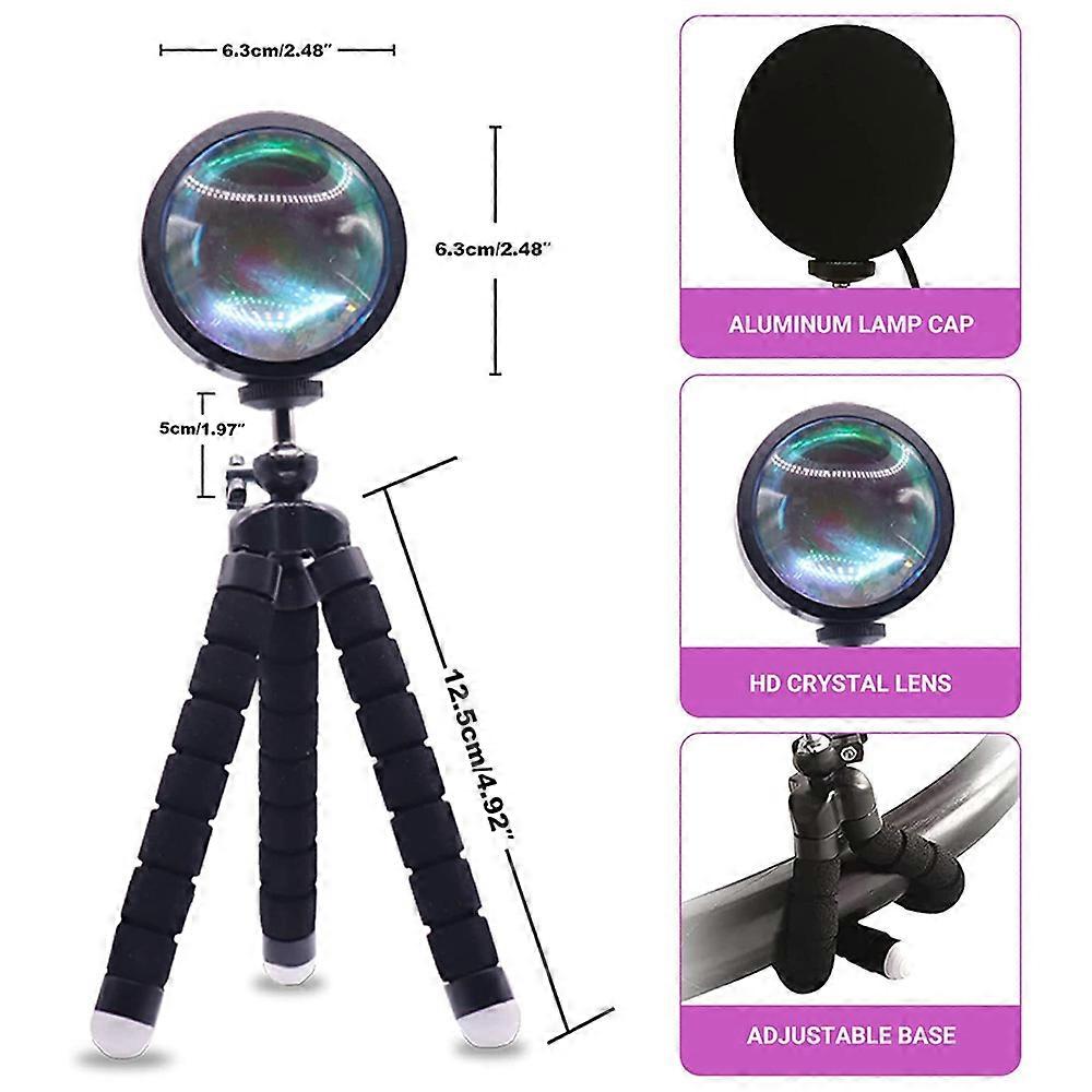 Smart 16 Colors Led Sunset Projection Lamp App And Remote Control-Black ...