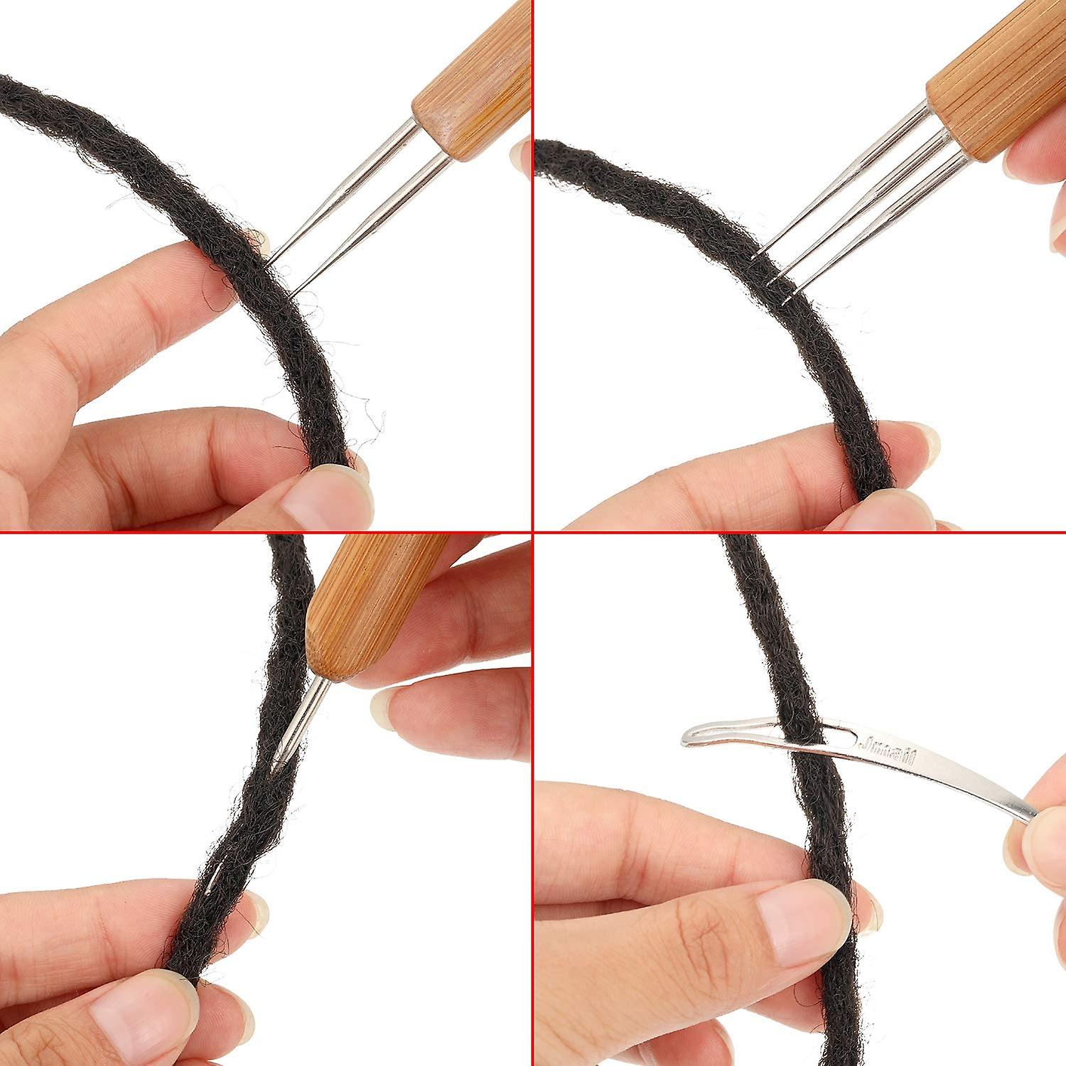 5 Pieces Dreadlocks Tool Includes 3 Pieces Dreadlocks Crochet 1 Hook 2 ...
