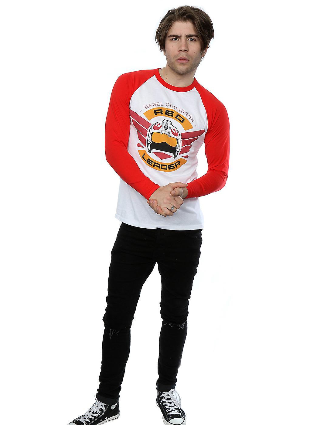 Star Wars Men's Rogue One Red Leader Long Sleeved Baseball Shirt ...