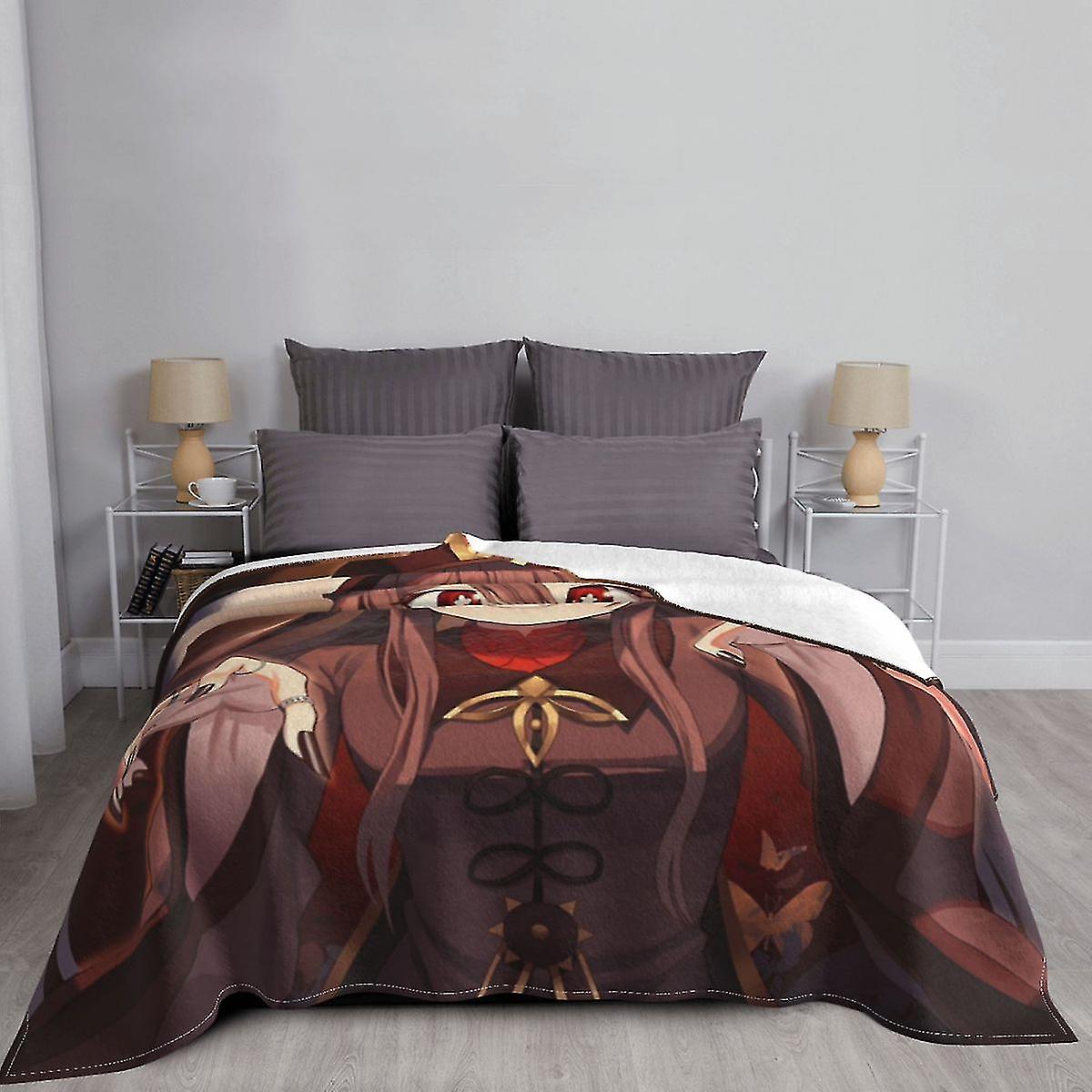 Kawaii Hu Tao Genshin Impact New Character Tepper Coral Fleece Spring ...