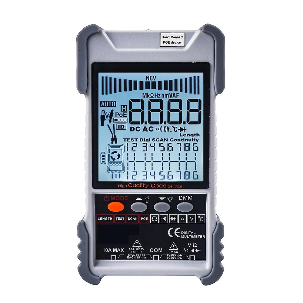 ET618 Handheld Portable Network Cable Tester with LCD Display Analogs ...