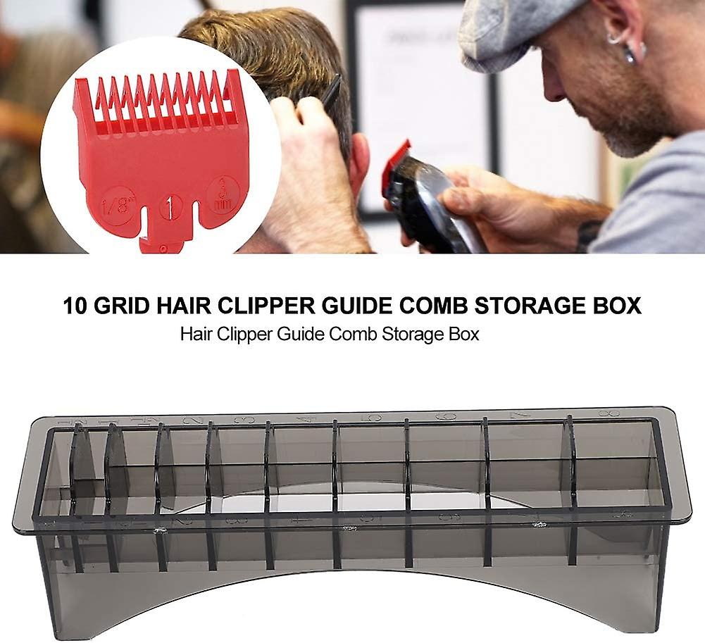 Guided Limiting Comb Storage Box, 10 Compartment Electric Hair Clipper ...