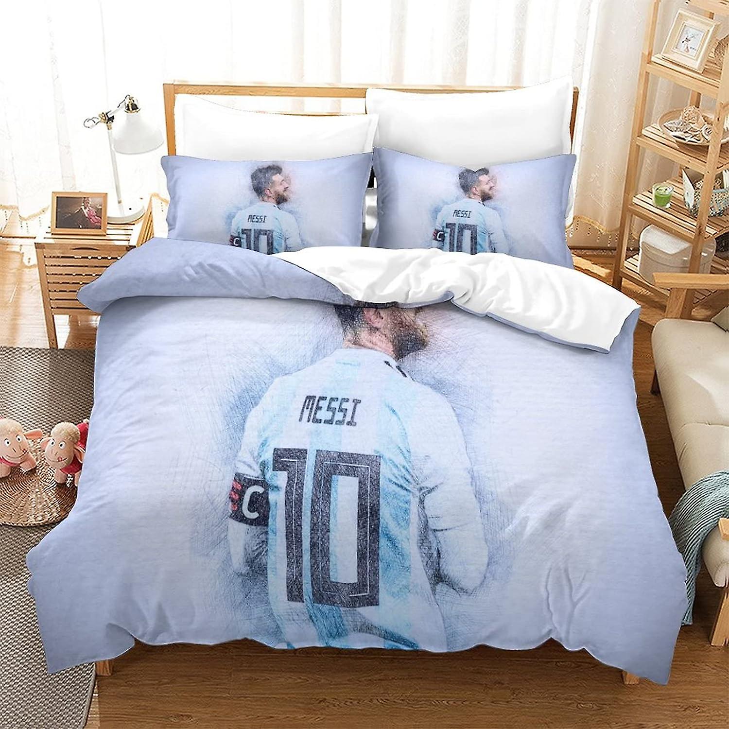 Lionel Messi Anime Duvet Cover Sets Kids' Bedding Lightweight Soft And ...