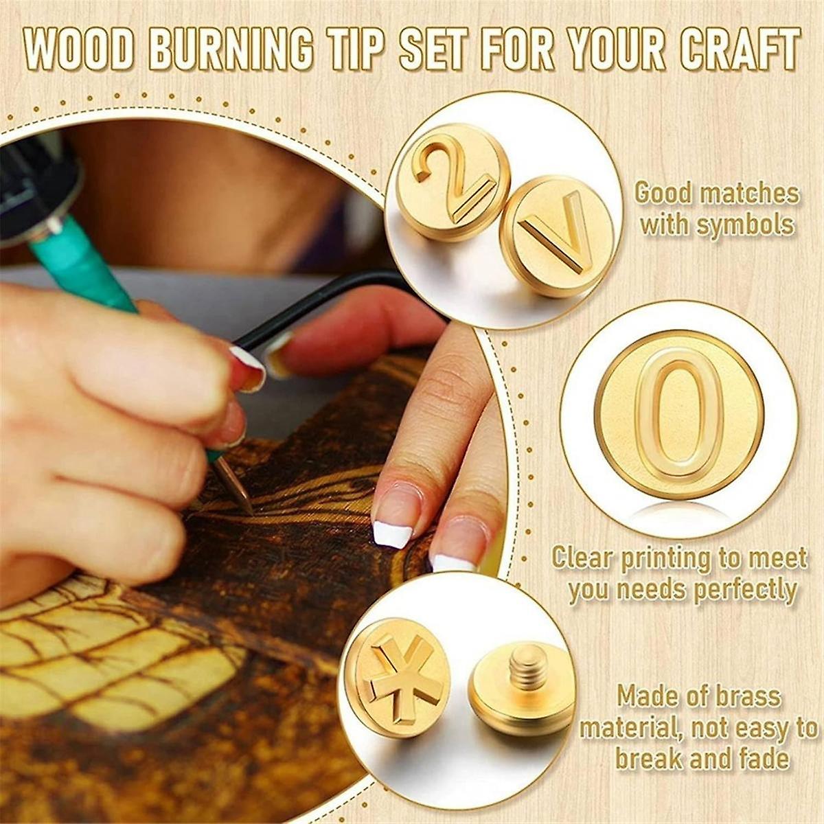 28 Pcs Wood Burning Kit with Letters,DIY Wood/Leather Burning Set ...