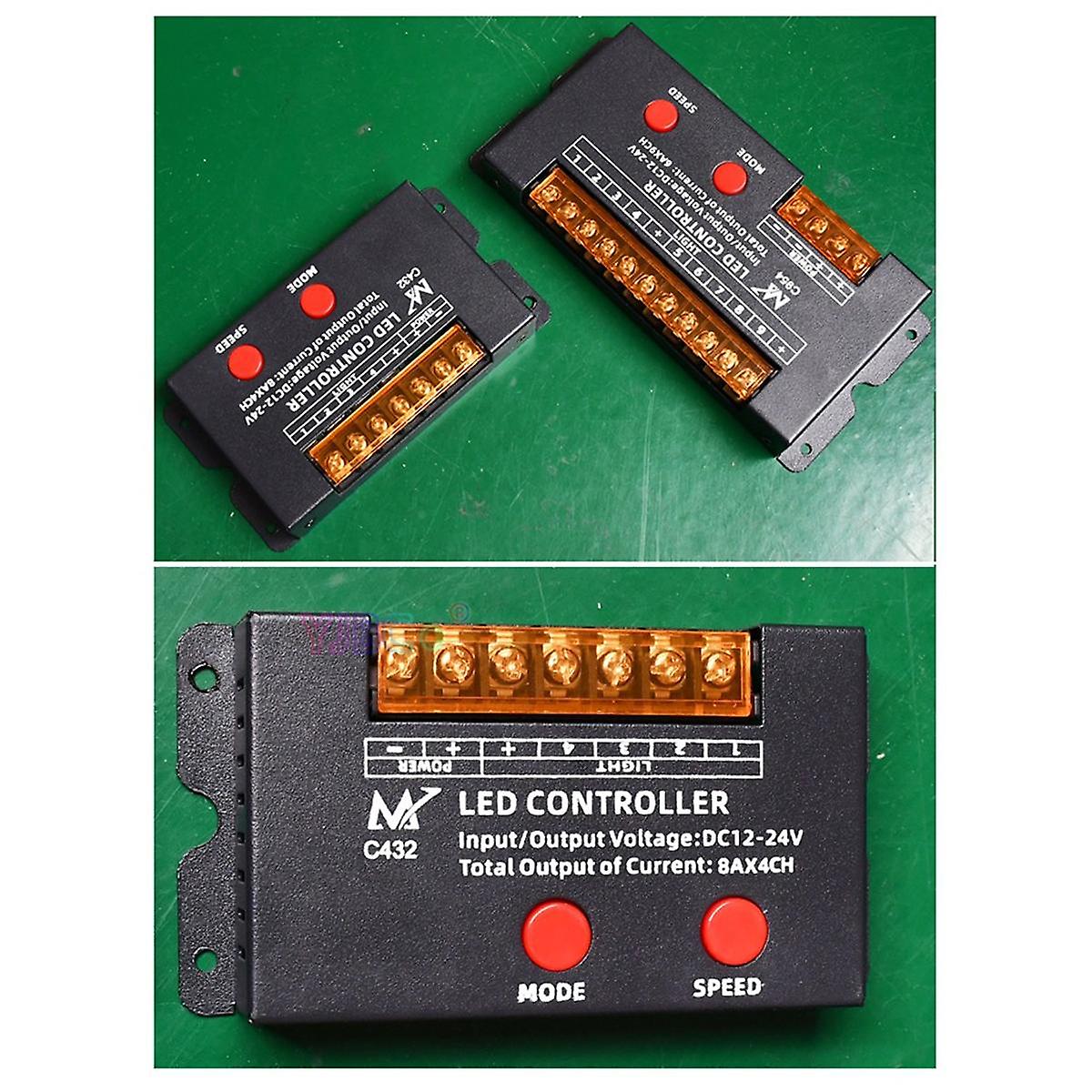 12V 24V DC 4CH 9 Channels Separate Led Strip Tape Controller Jump Water ...