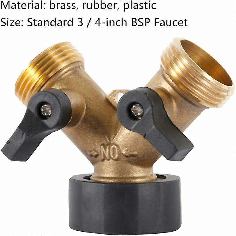 Double Tap Washing Machine, Splitter 2-Way Y-Tap Fitting for 3/4 ...