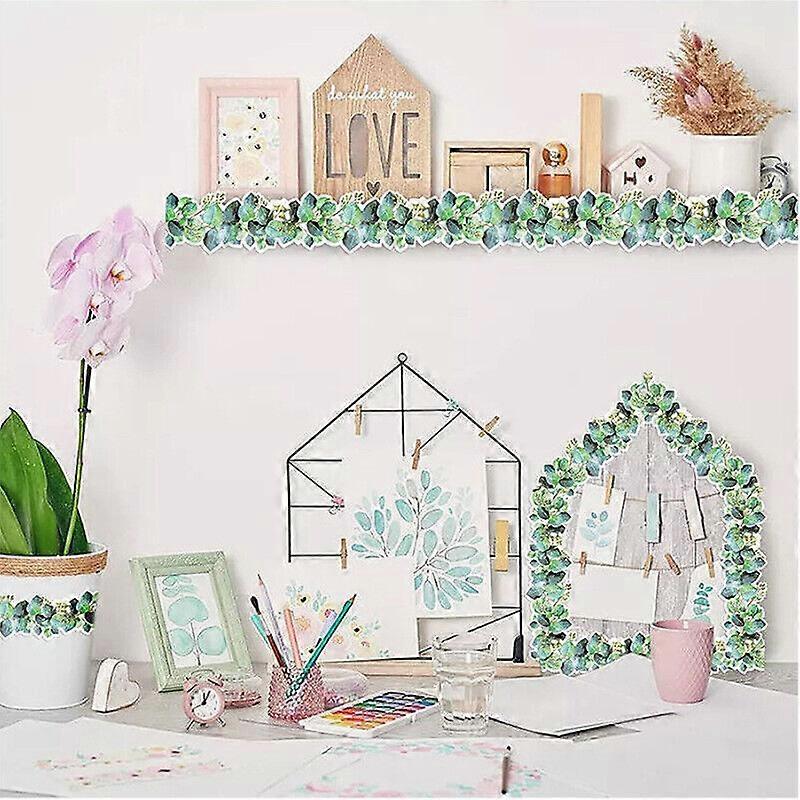 Eucalyptus Borders Classroom, Green Eucalyptus Leaf Border Bulletin ...