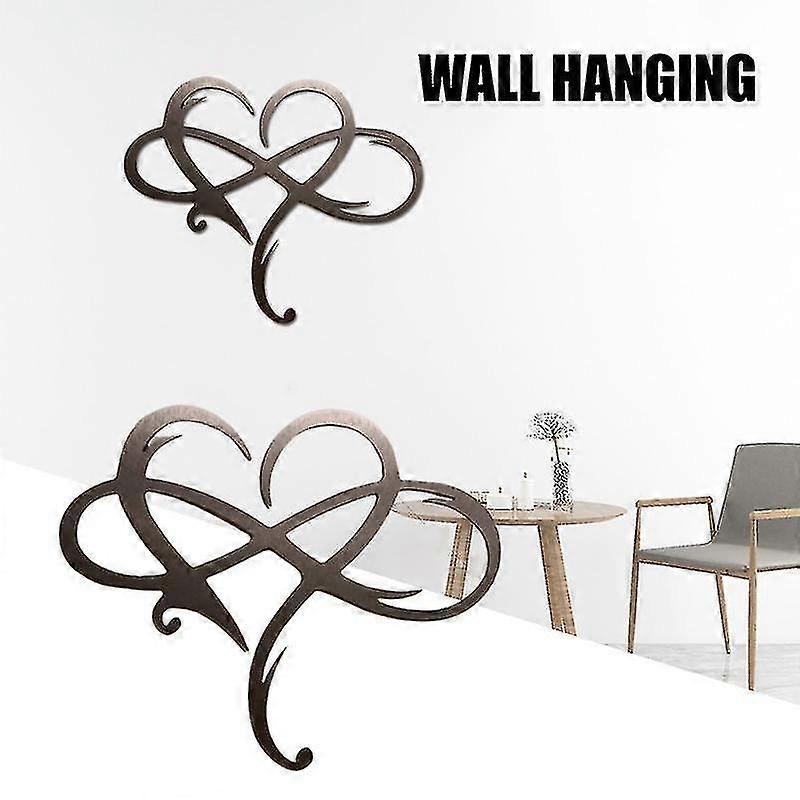 Eternal Love Iron Decoration Infinite Heart Metal Wall Decorative Art ...