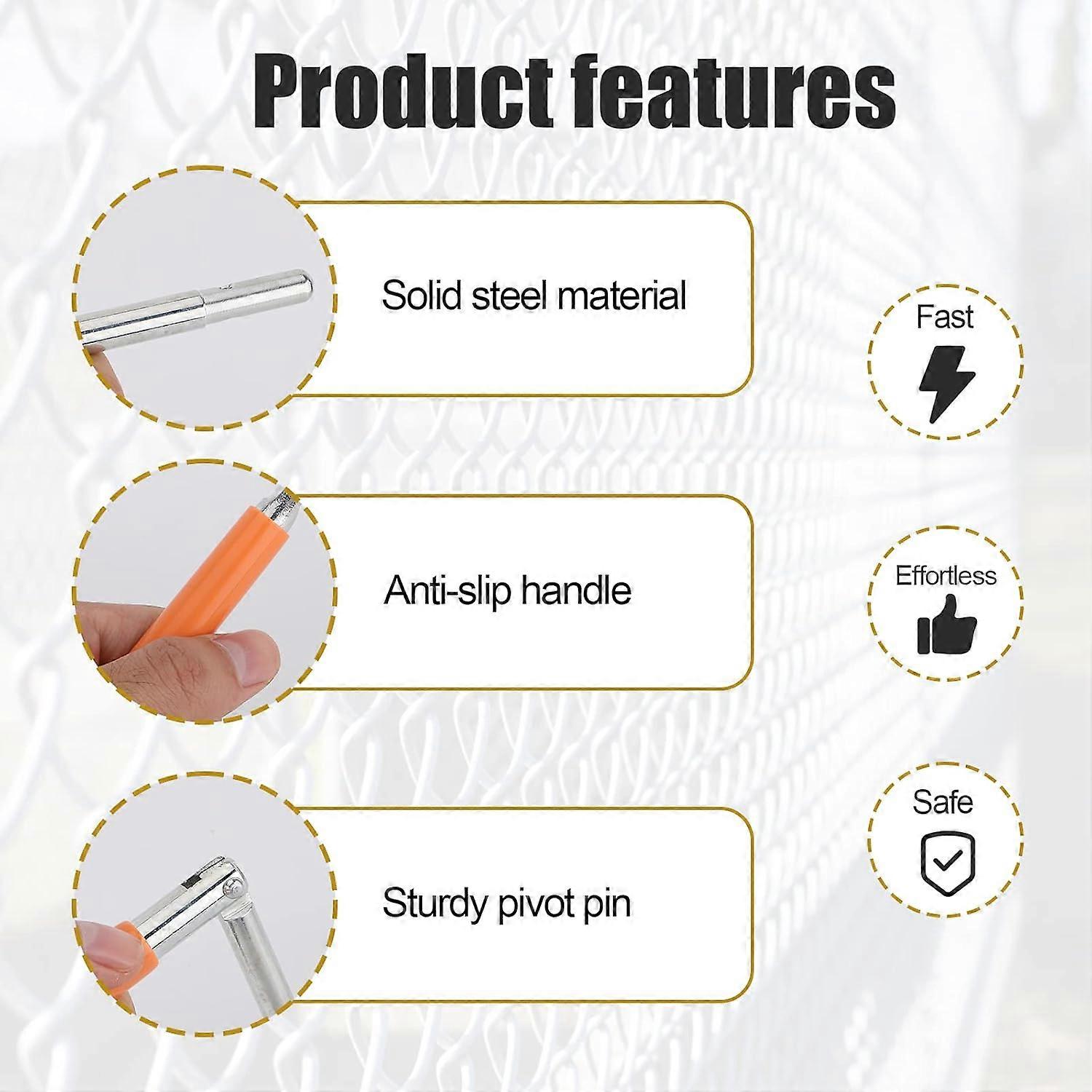 Wire Fence Clip Bender, Steel T Post Clips Tool 3 Holes Wire Twister ...