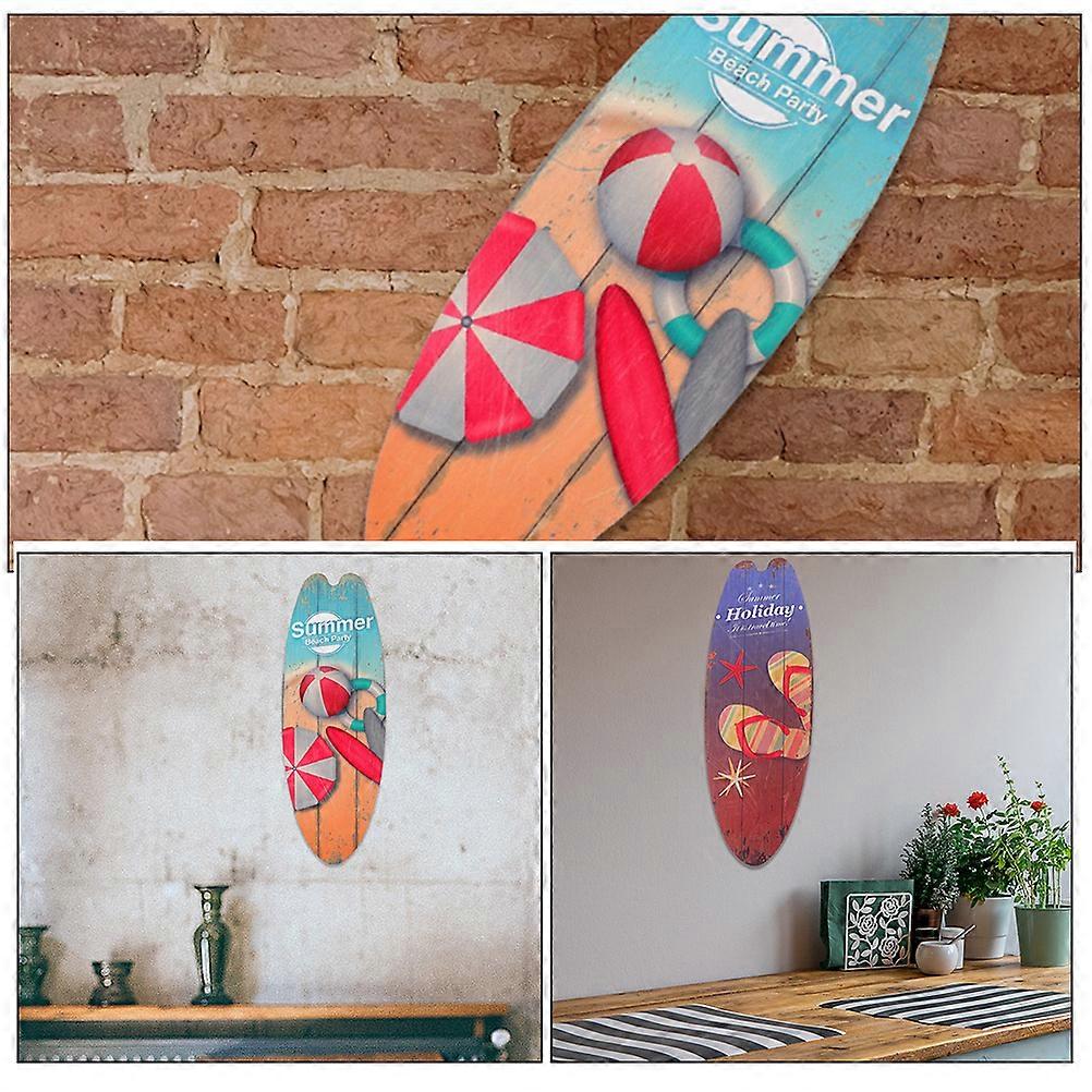 3pcs Surfboard Decors Surfboard Beach Signs Wall Hanging Decors Indoor ...