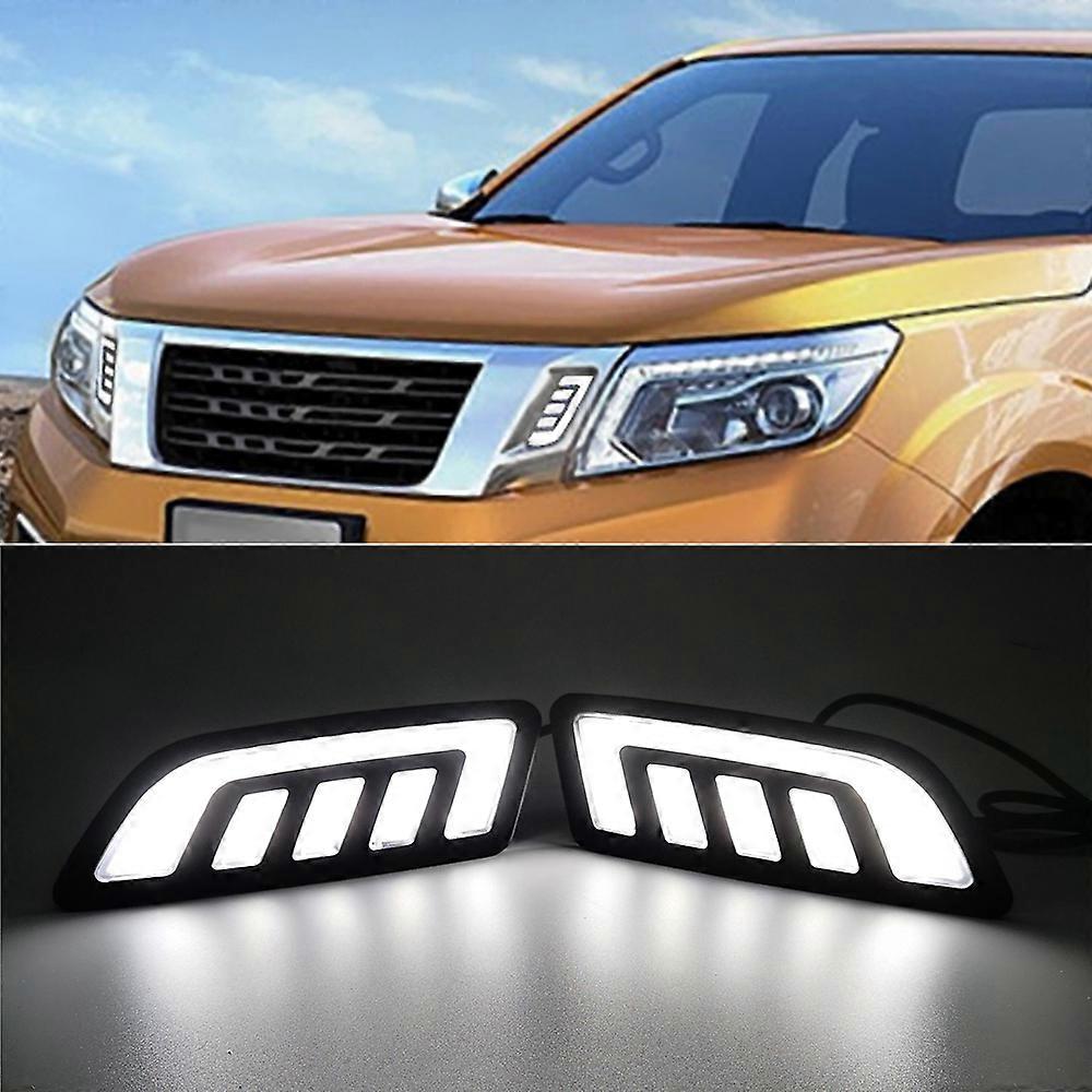 LED DRL Daytime Running Lights mask grille with turning signal For ...