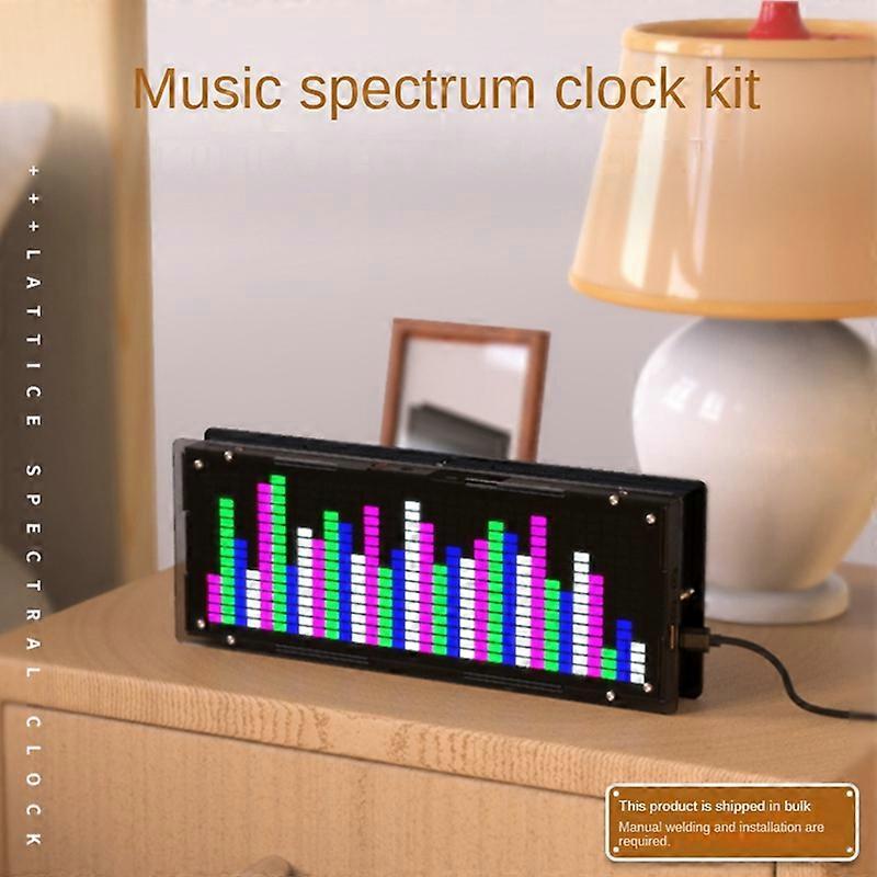 LED Music Spectrum Display DIY Kit 16X32 Rhythm Light Clock 8 Kinds ...
