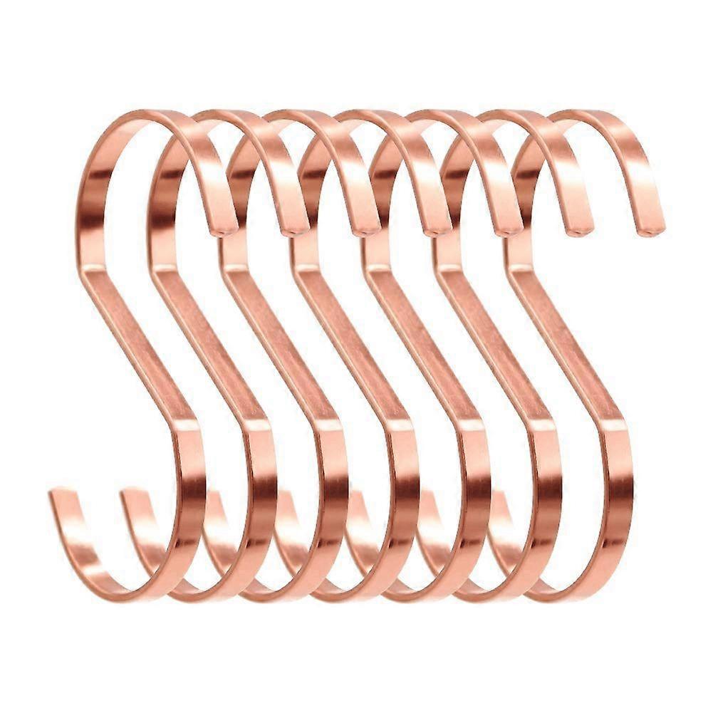 10-Pack 4 Inch Rose Gold Chrome Steel Hanging Flat Hooks - S Shaped ...
