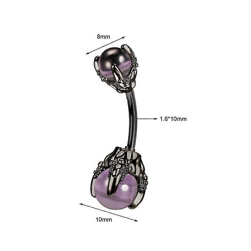 Claw Belly Button Ring 14G Medical Steel Navel Piercing Jewelry Dragon ...