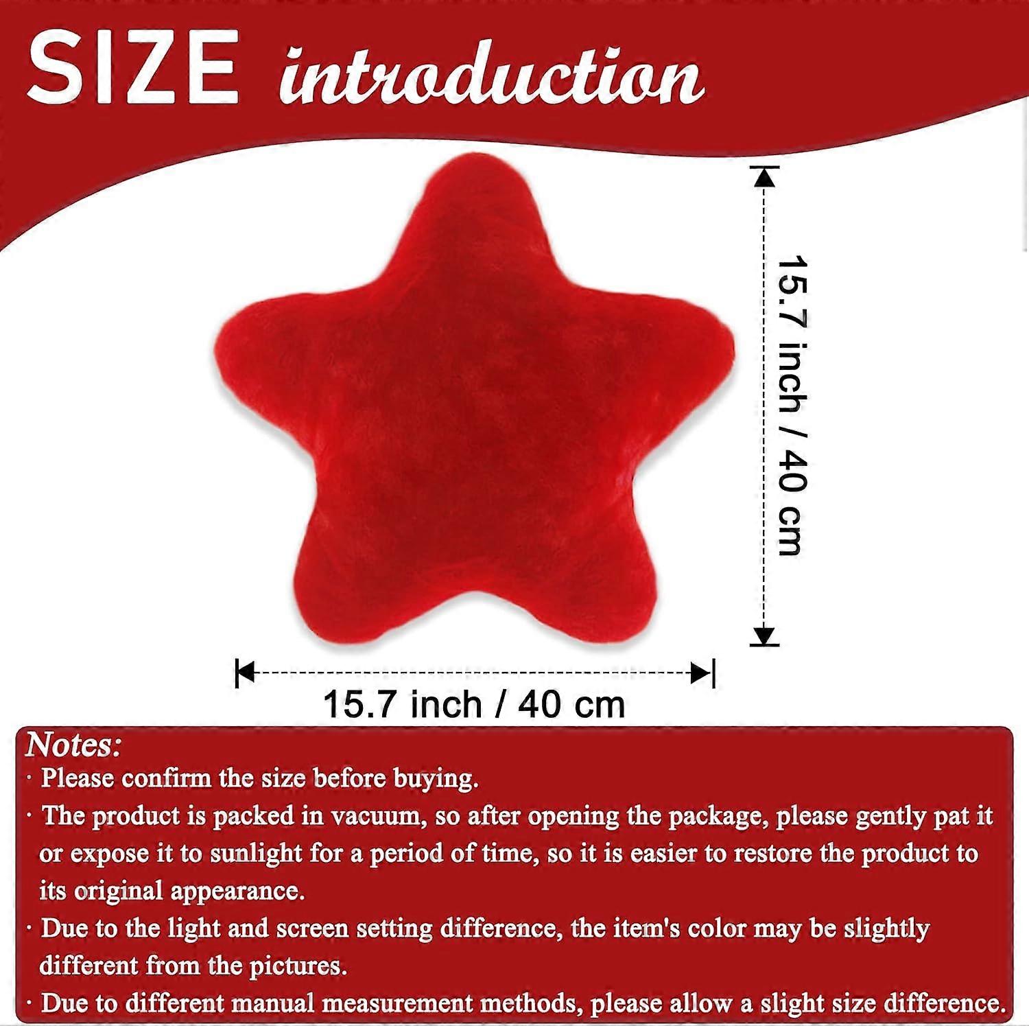 Star Pillow Plush Red, Stuffed Star Pillow Cute Kids Toy, 15.7 Inch ...