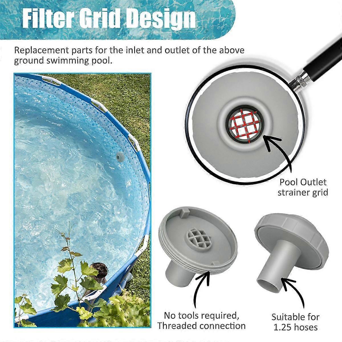 Pool Adapter for Intexs Surface Skimmer Wall Mount Hose Adaptor ...