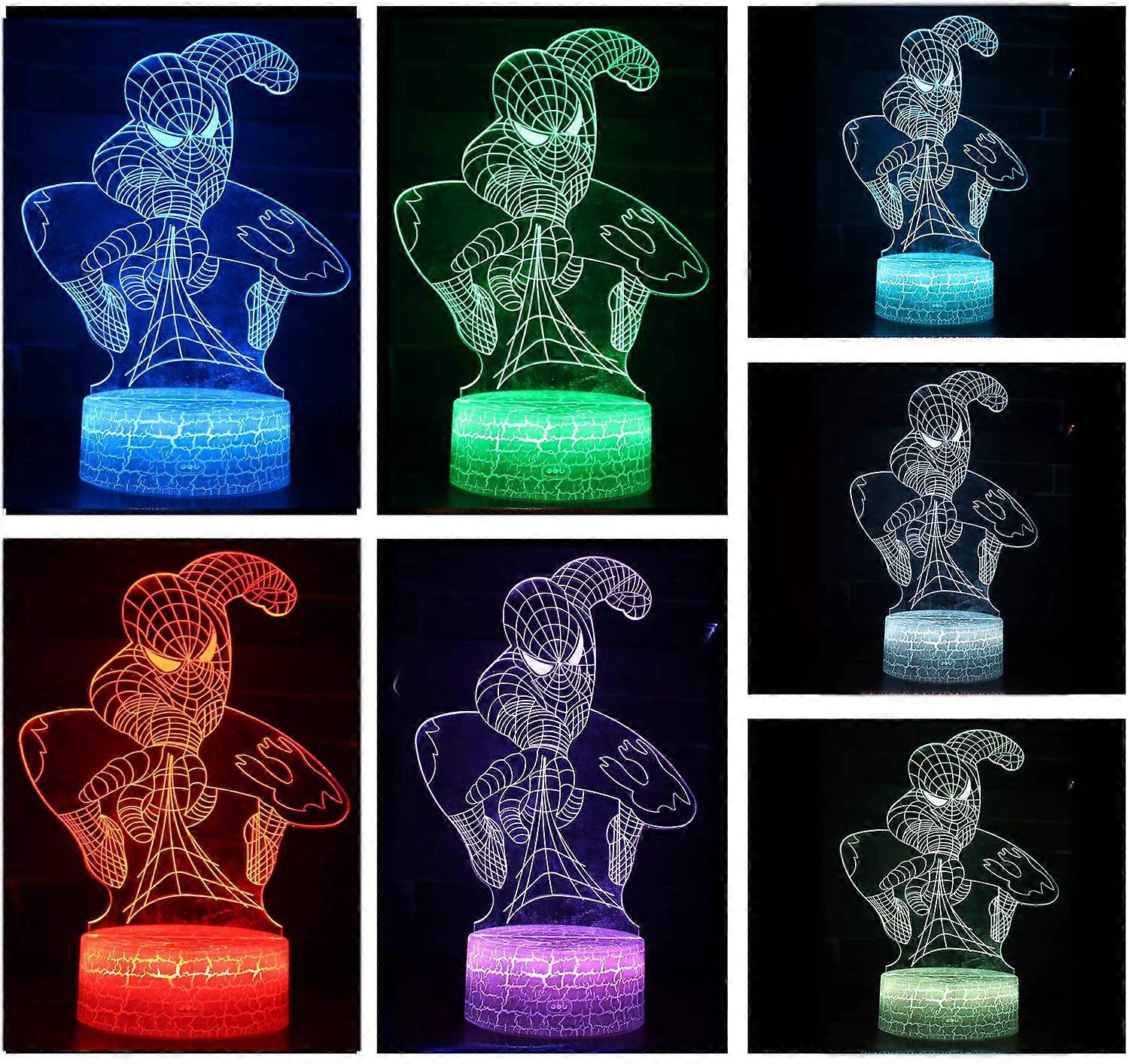 Superhero 3D Night Light, Spiderman Toys for Boys, Fun Mens Gadget ...