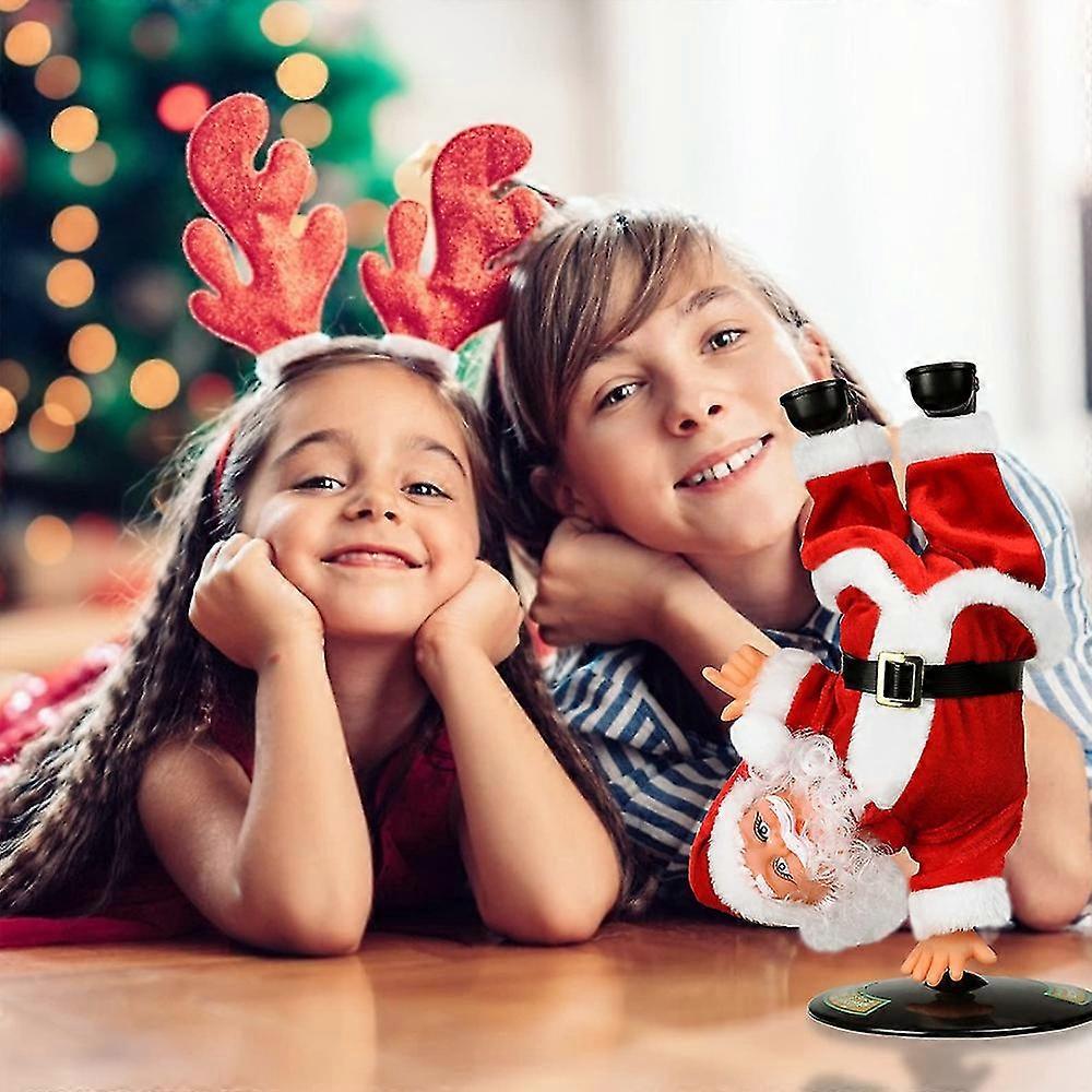 Christmas Inverted Rotating Santa Claus Xmas Electric Musical Dolls ...