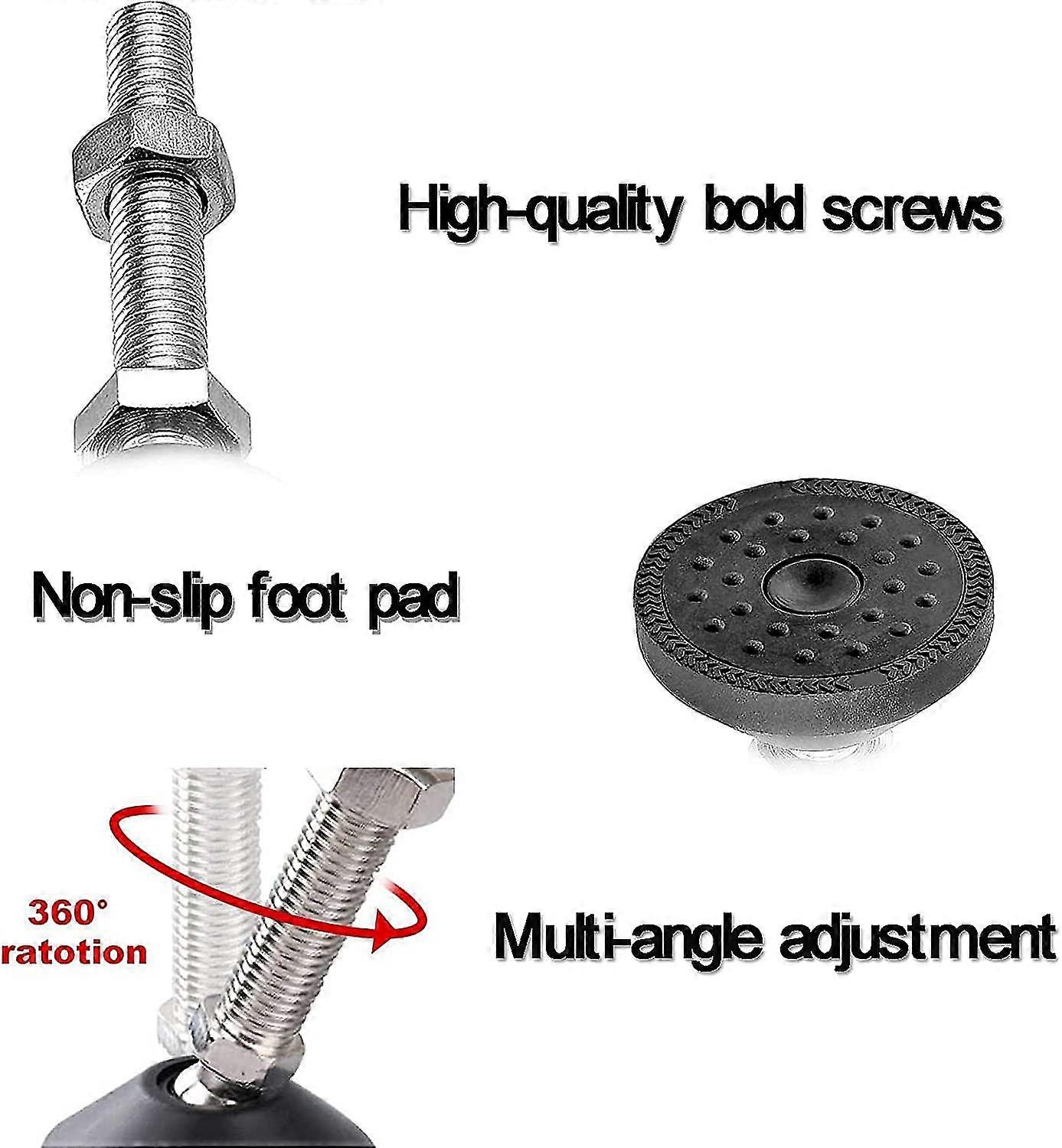 8 X M8 X 40mm Adjusting Feet, M8 Adjusting Screws For Furniture Legs ...