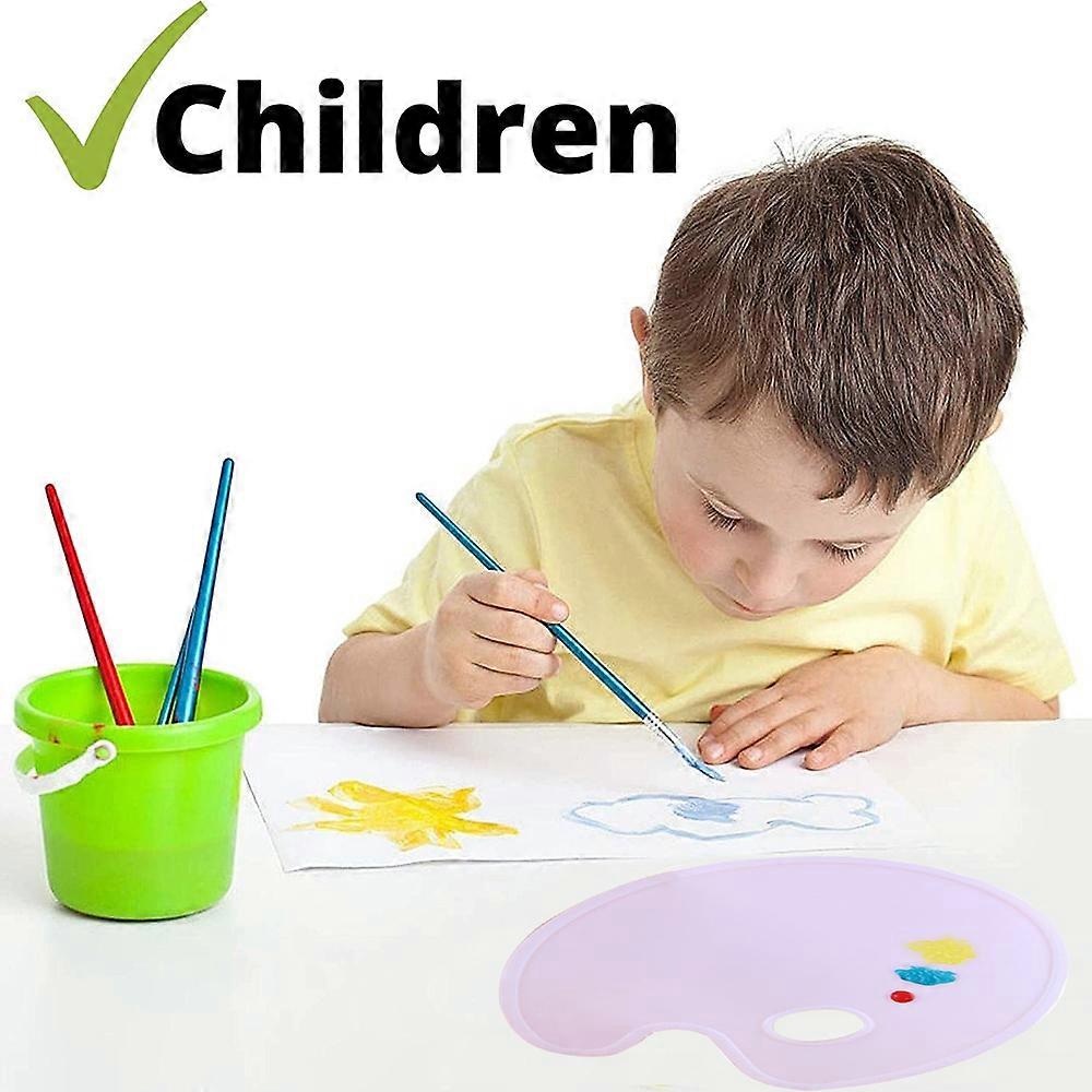 Elliptical flat plastic color palette PP hand-painted color palette for ...