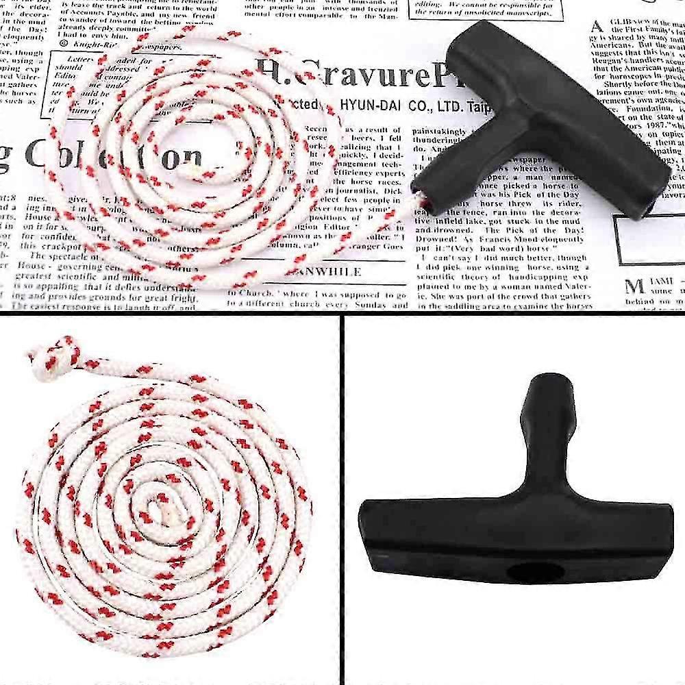 Starter Handle Lawn Mower Recoil Starter Rope With 3 Pieces Starter ...