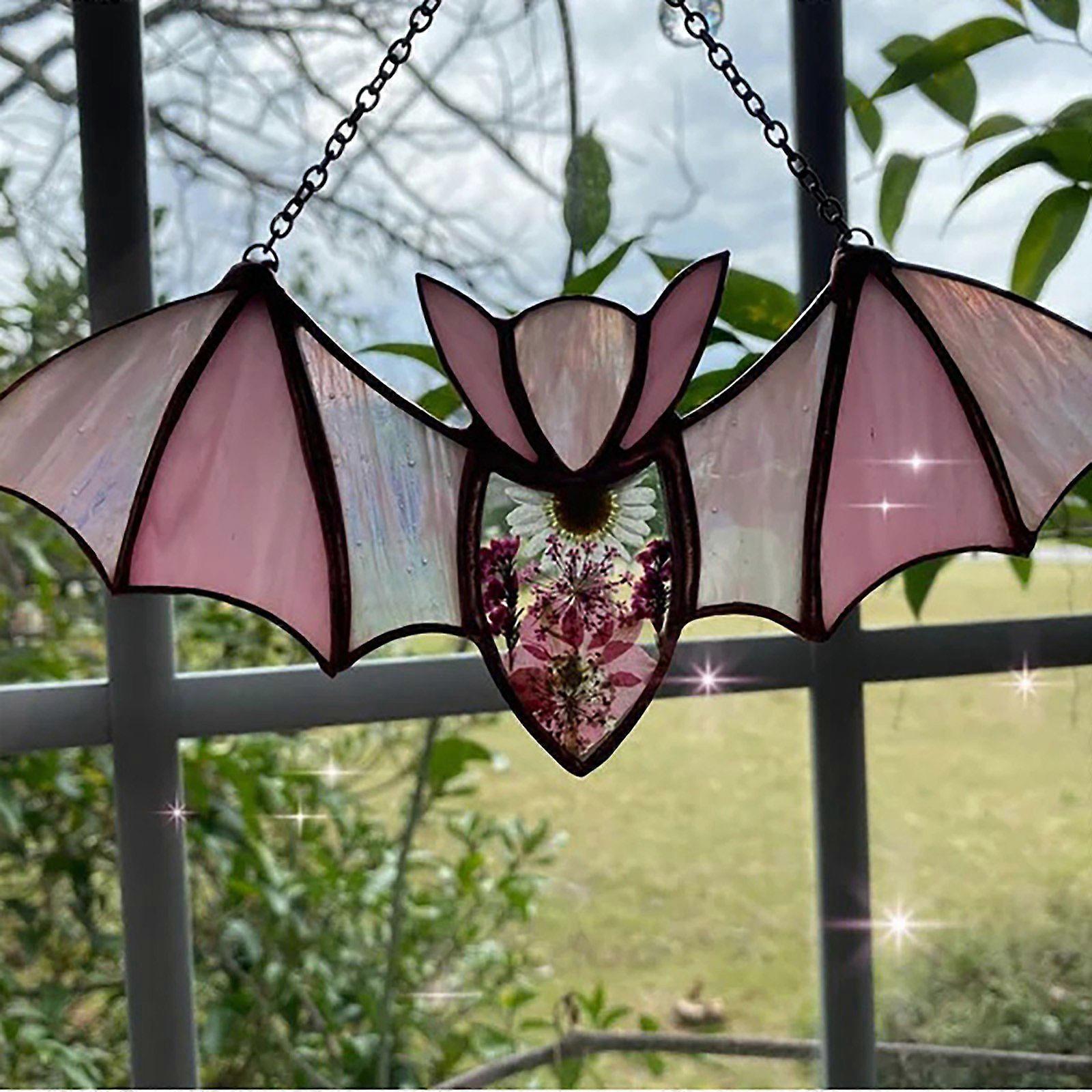 New Bat Stained Glass Window Hangings Stained Glass bat Suncatcher for ...