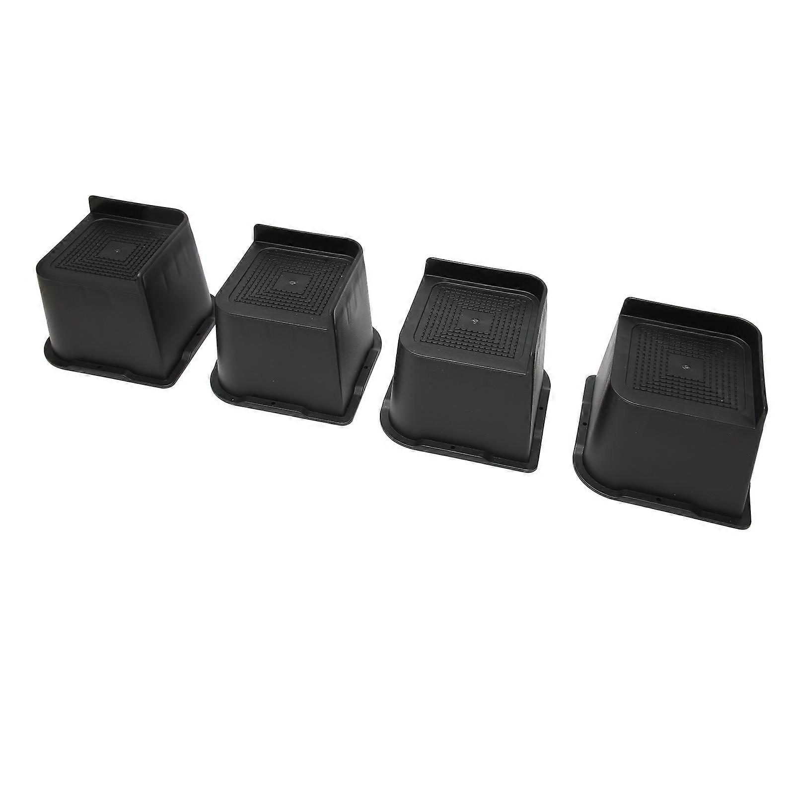 4PCS Bed Risers ABS L Shape Anti Slip Chair Leg Extra Lifts Furniture ...