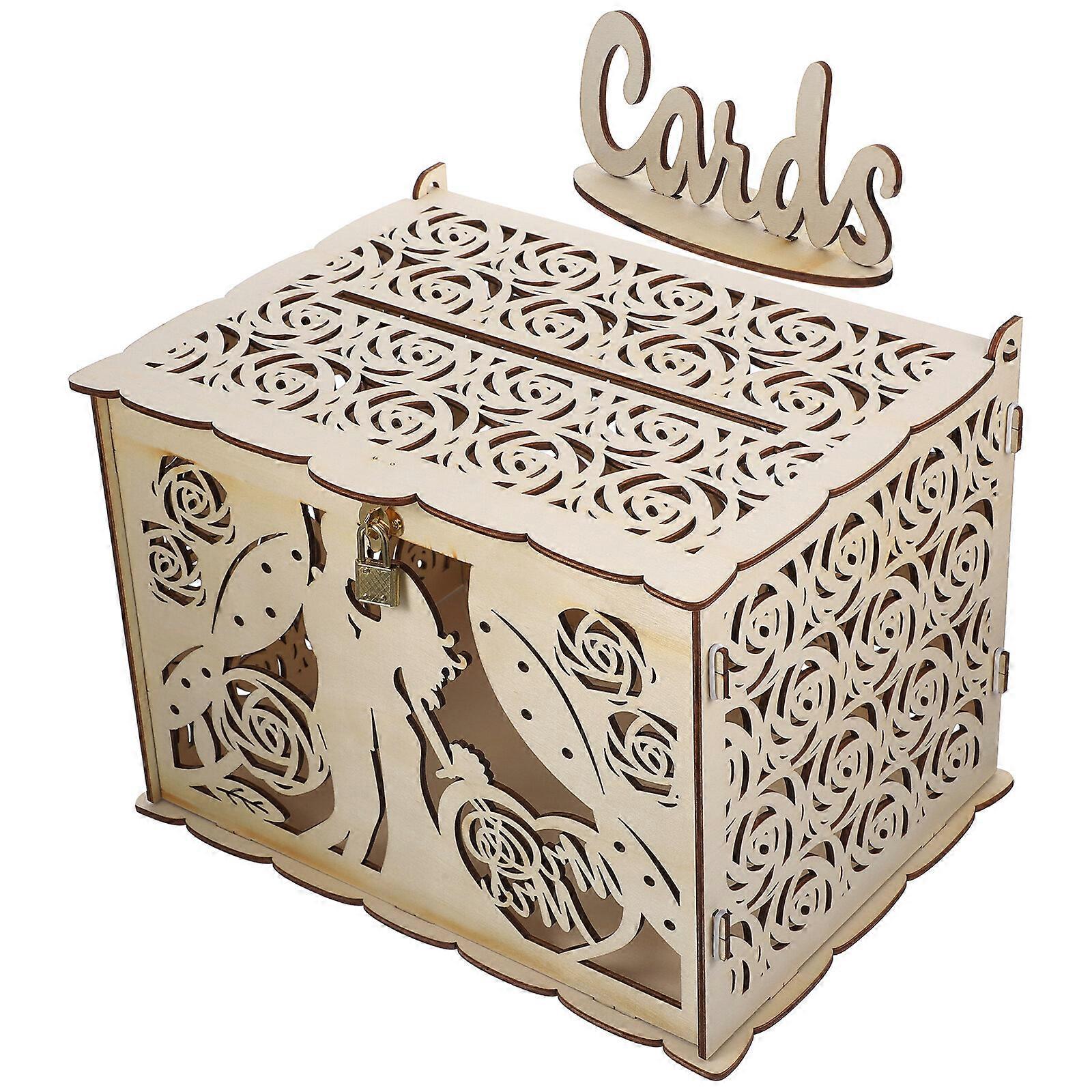 Wedding Reception Card Collecting Box Hollow Wooden Box Exquisite ...
