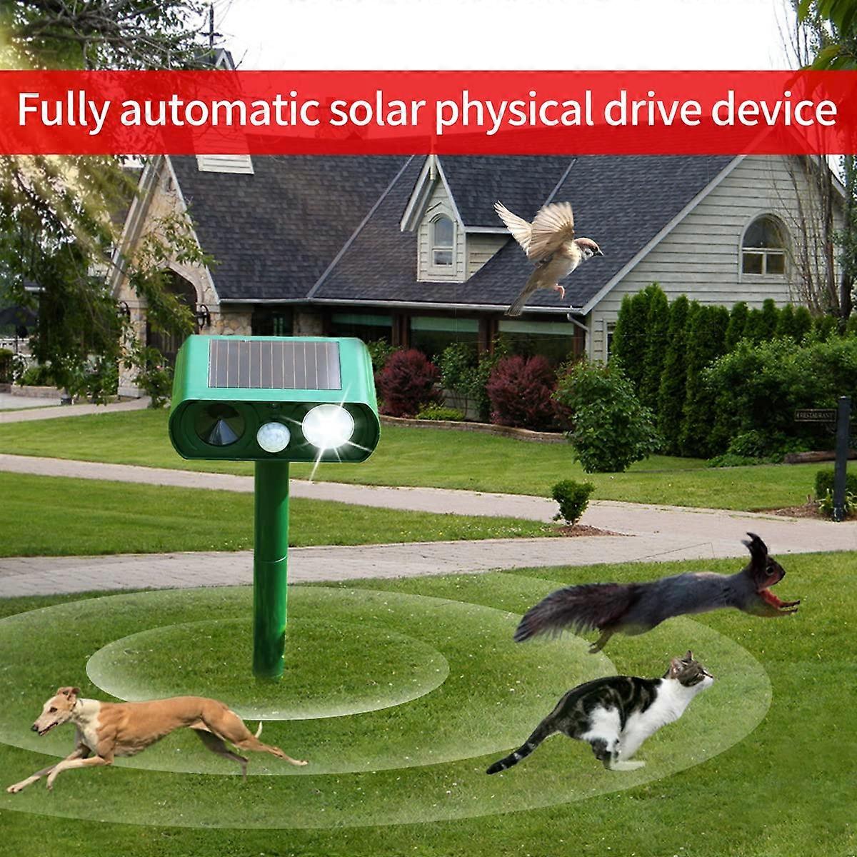 Ultrasonic Cat Deterrent,Solar Powered Deterrent with Motion Sensor and ...