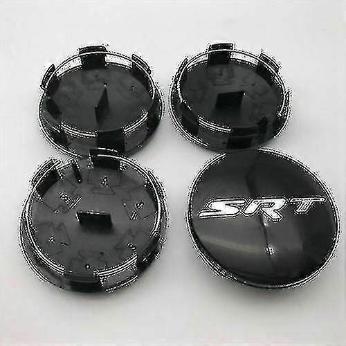 4pc Srt Wheel Hub Center Caps 2.5" For Dodage Challenger Charger Black ...