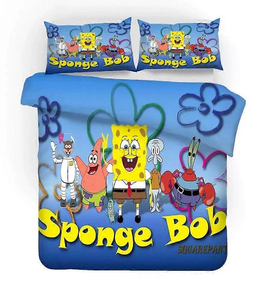 v1968 Bed Sheets Funny Cartoon SpongeBob SquarePants Ver Duvet Cover ...