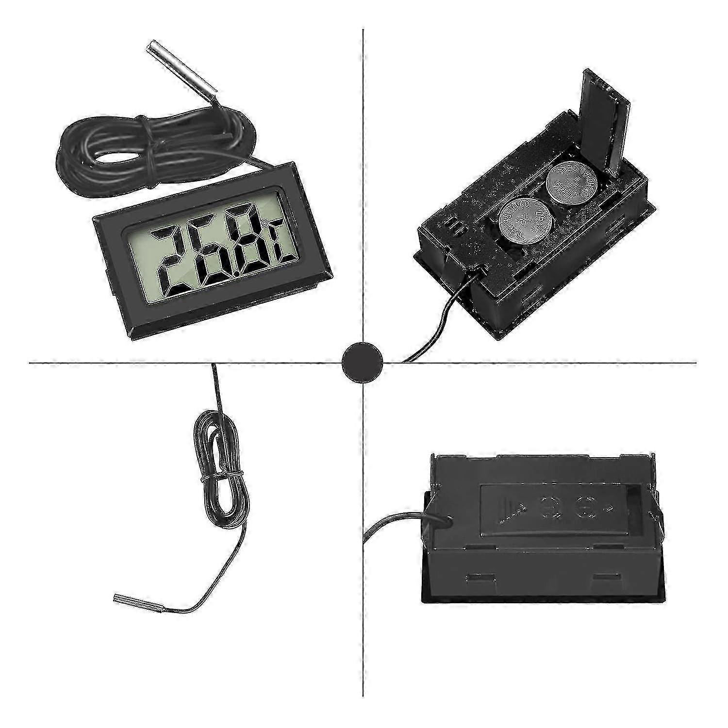 4x Digital Lcd Thermometer Temperature Monitor With External Probe For ...