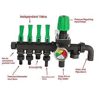 4 Way Water Splitter Agricultural Sprayer Control Valve Accessories for ...