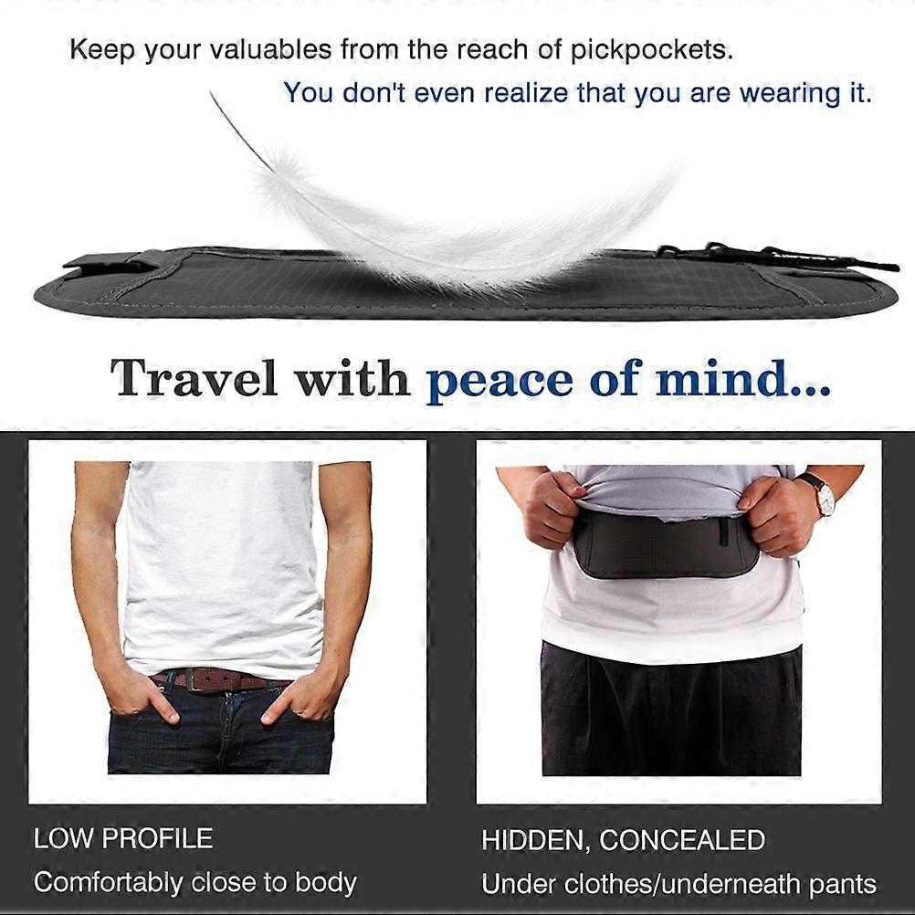Travel Money Belt Hidden Wallet Passport Money Waist Belt Bag Slim ...