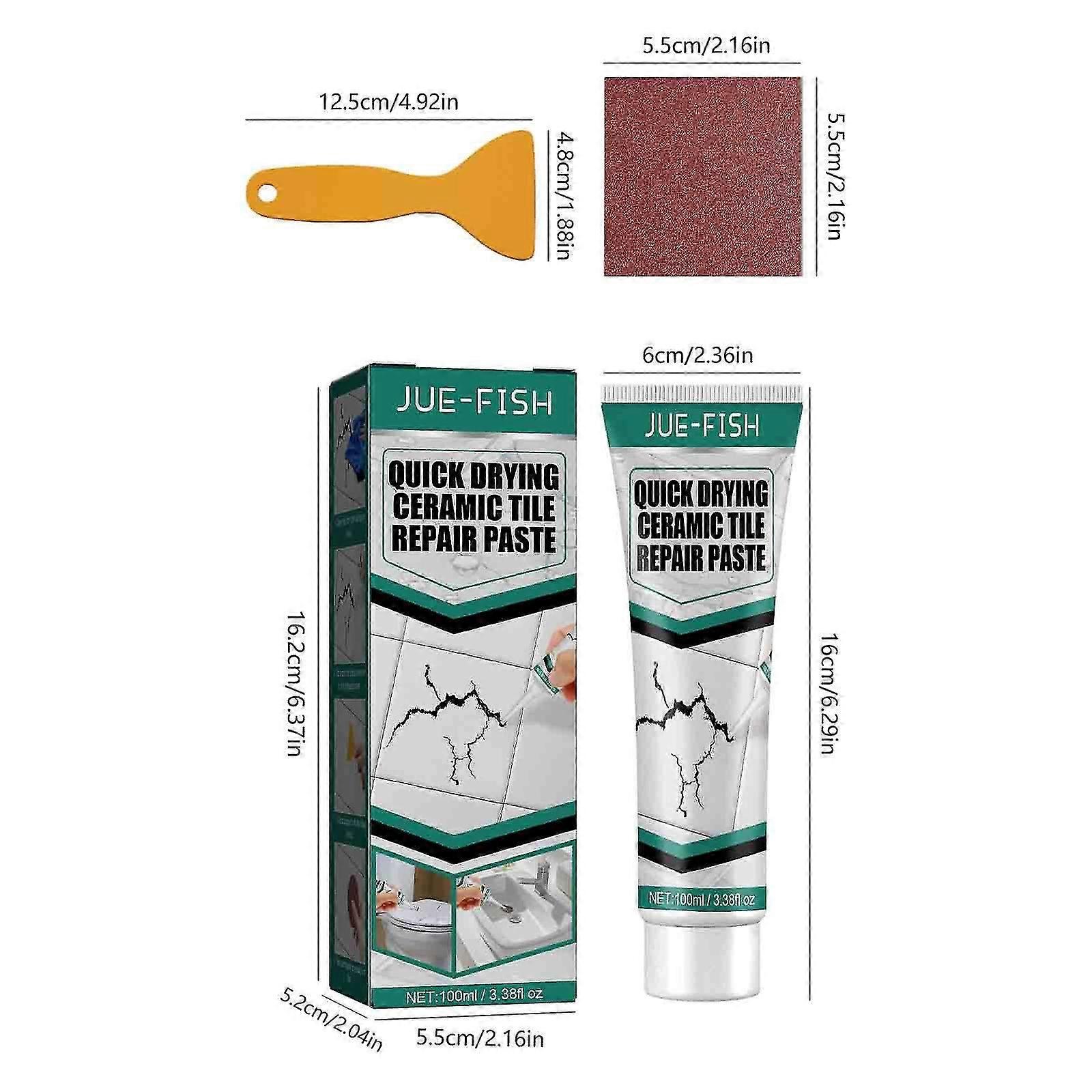 Jue-Fish Tile Repair Paste Marble Bathtub Furniture Toilet Crack Repair ...