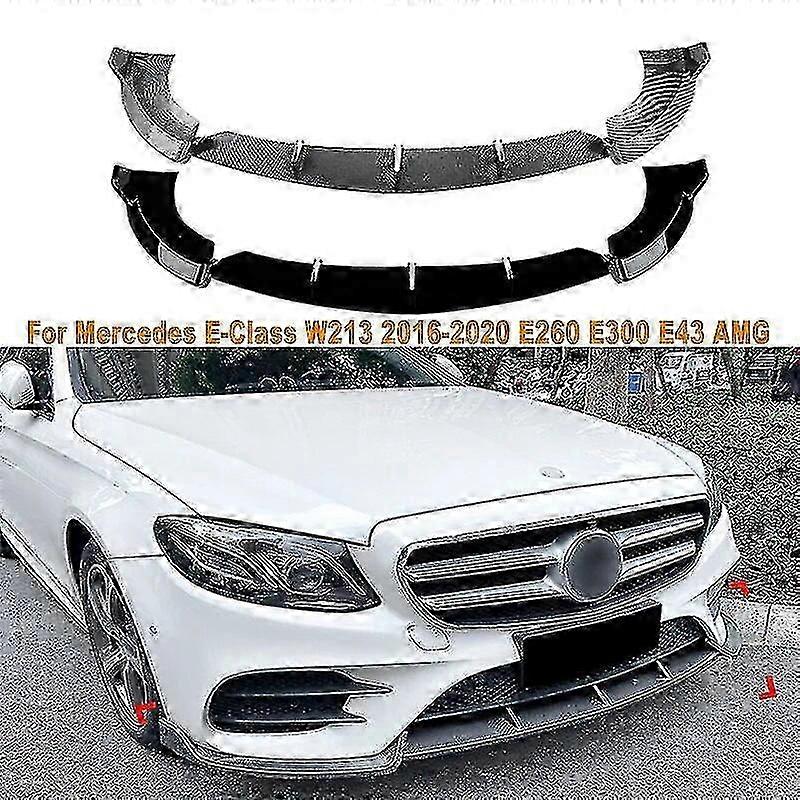 Front Bumper Splitter Lip Diffuser Body Kit Spoiler Decoration Accessories For Mercedes E-class ...