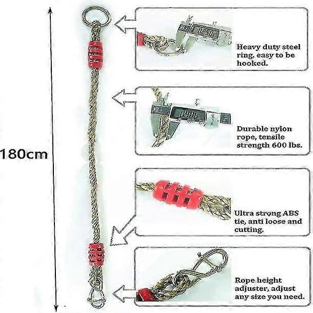 Adjustable Swing Rope, 6ft Heavy Duty Tree Rope, Perfect For Hammock ...