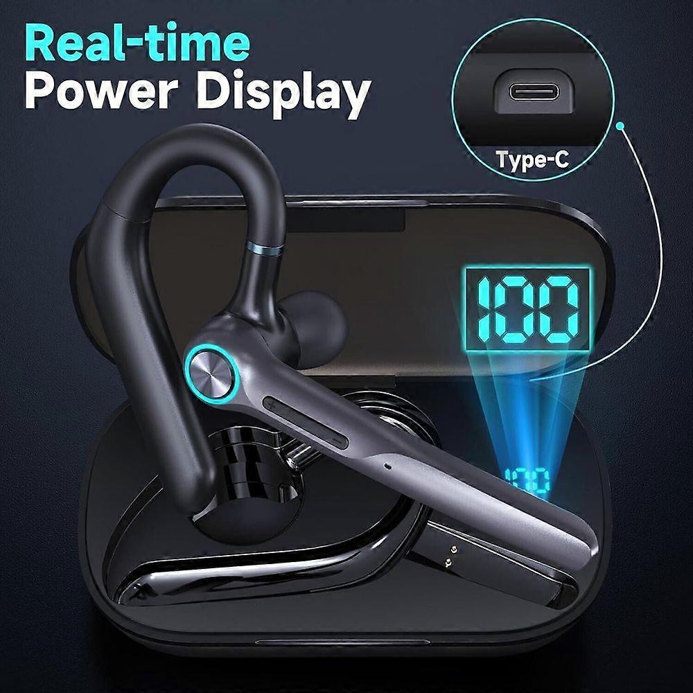 Wireless Noise-Cancelling Bluetooth Headset with 60Hrs Playtime & LED ...