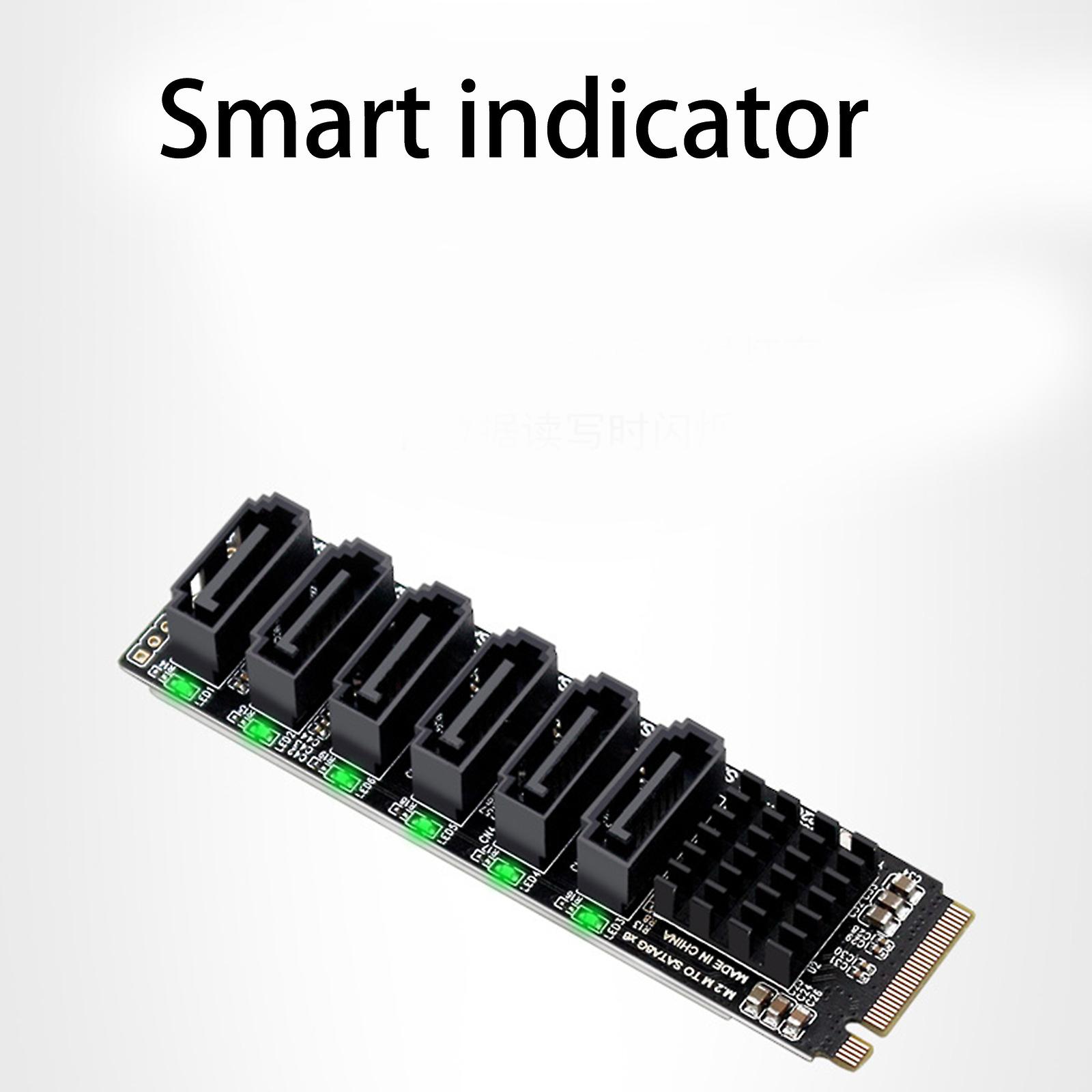 6-port Sata to M2 PCIE 3.0 Riser Adapter Nas-Synology Hard Drive ...