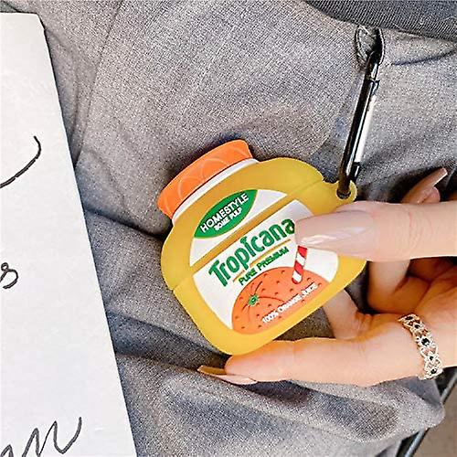 Soft Silicone Cute AirPod Pro Case Cover for Apple AirPods 2019 Orange ...