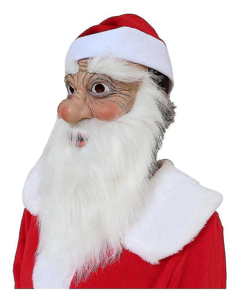 Santa Claus Mask Dress Up Role Play With Hat, Christmas Father ...