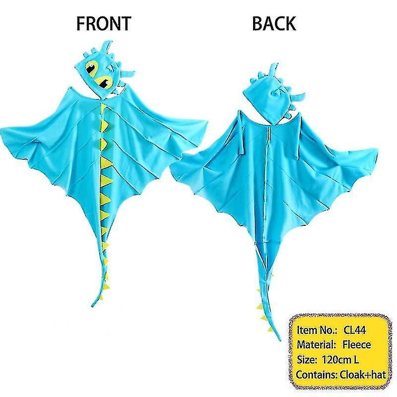 Dragon Costume Cloak With Hat Toothless Dragon Costume Cape Halloween ...