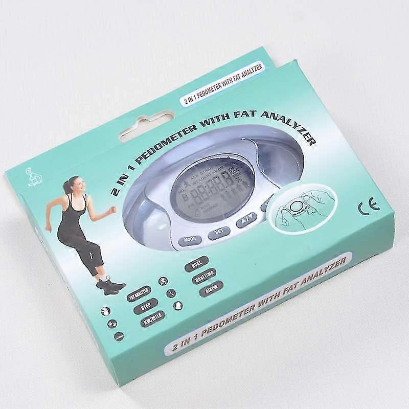 Pedometer with fat analyzer, body fat measurement, step counter ...