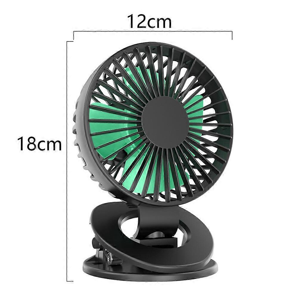 Black With Battery Stroller Fan,Clip On Battery Operated Fan Baby Fan ...