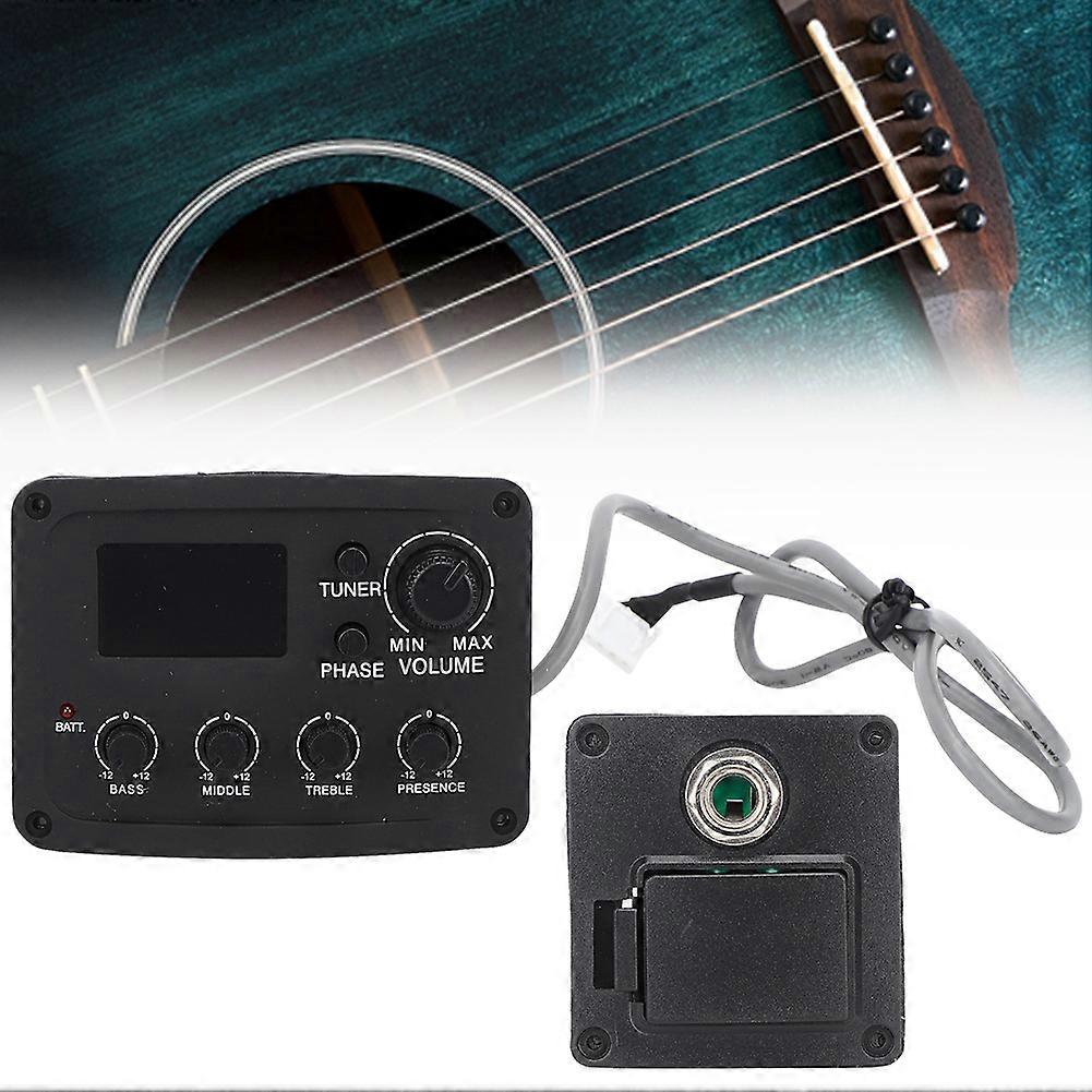 Acoustic Guitar Pickup Four-Segment LCD Screen Display with Battery ...