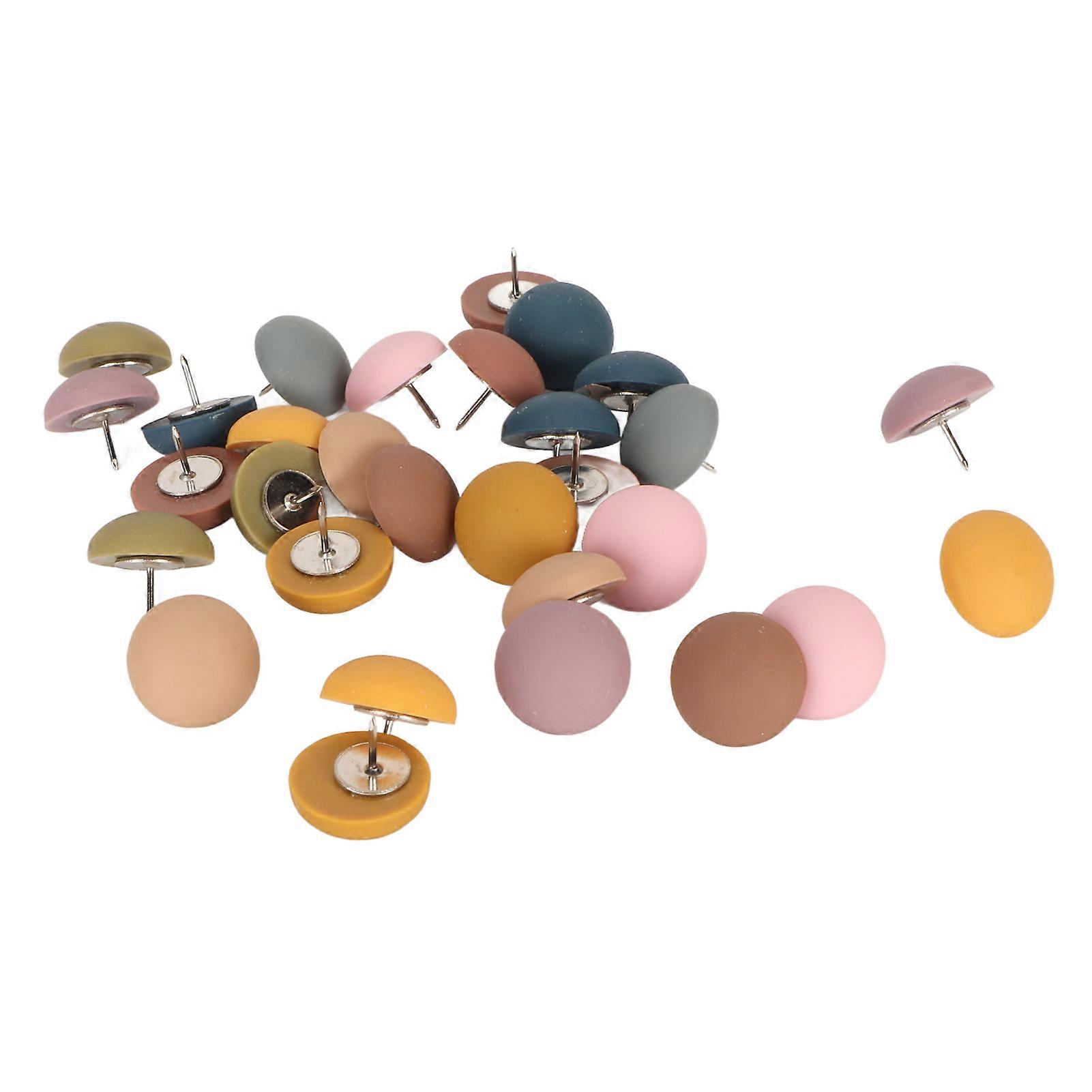 30Pcs Round Head Push Pins Colorful Pushpin Decorative Multifunction ...
