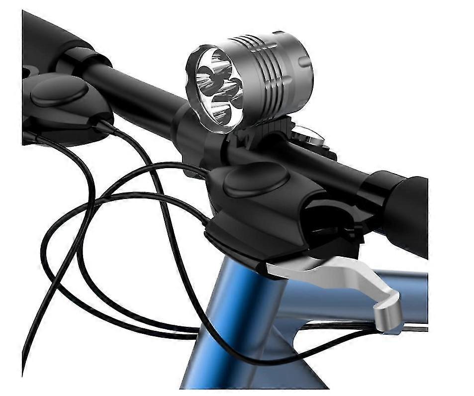 8000LM 5 x CREE XM-L T6 LED Mountain Bike Front Headlight with Rechargeable Battery Pack(Grey ...