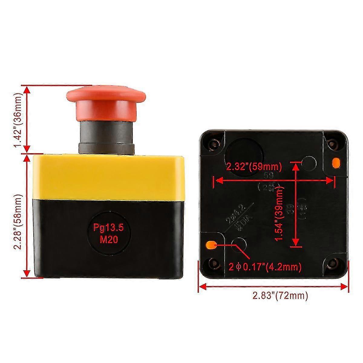 Weatherproof Emergency Stop Switch Red Panel Push Button Switch 660v ...