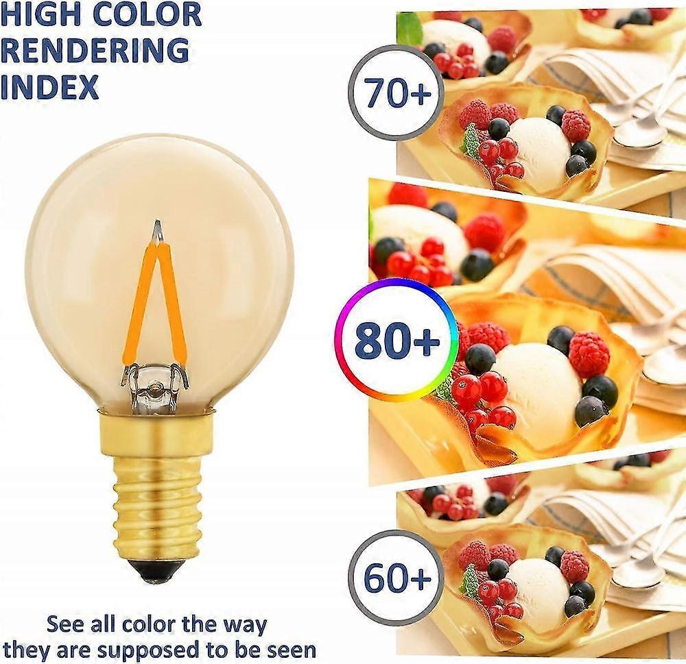 G40 Vintage Mini E14 Led Light Bulb 1w, Amber Edison Replacement E14 ...