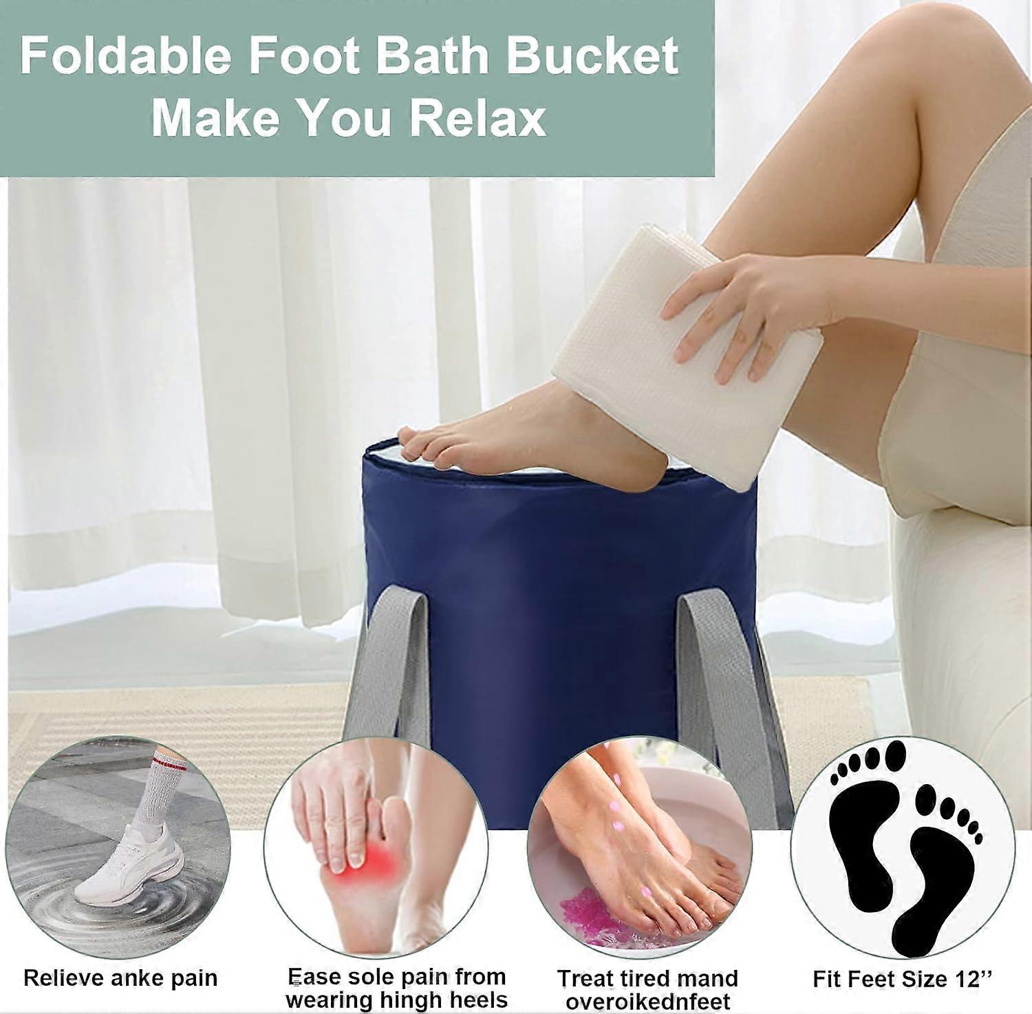 Folding Basin, 30 * 36cm Portable Travel Foot Tub Portable Foot Soaking ...